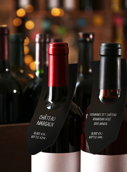 Flaska Price Tag til Restaurant och cafe